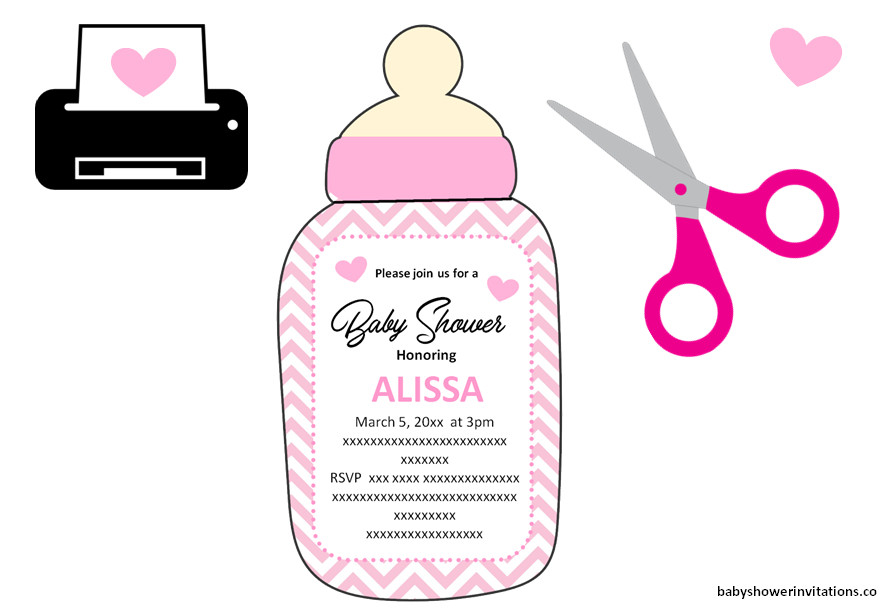 How Can I Make My Own Baby Shower Bottle Invitations For Free